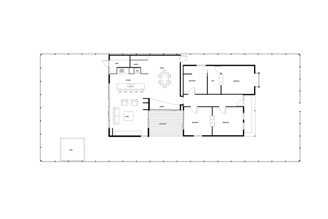 A New Living Pod Creates a Central Courtyard at This Brunswick Home