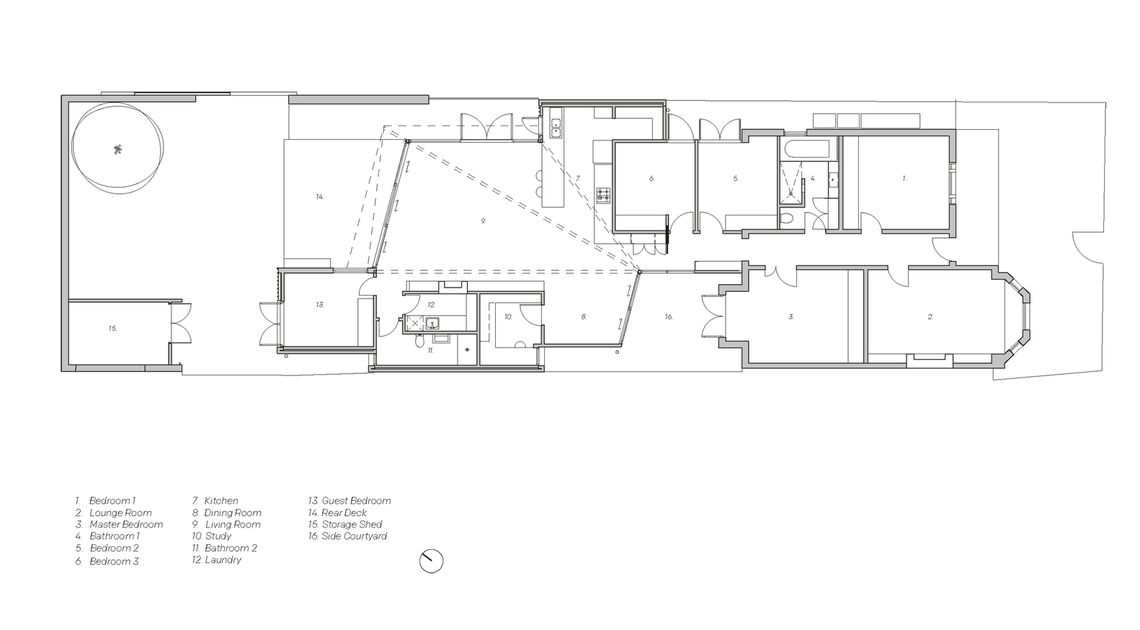 Diagonal House Benefits From a Sunny Aspect and a Lucky Site