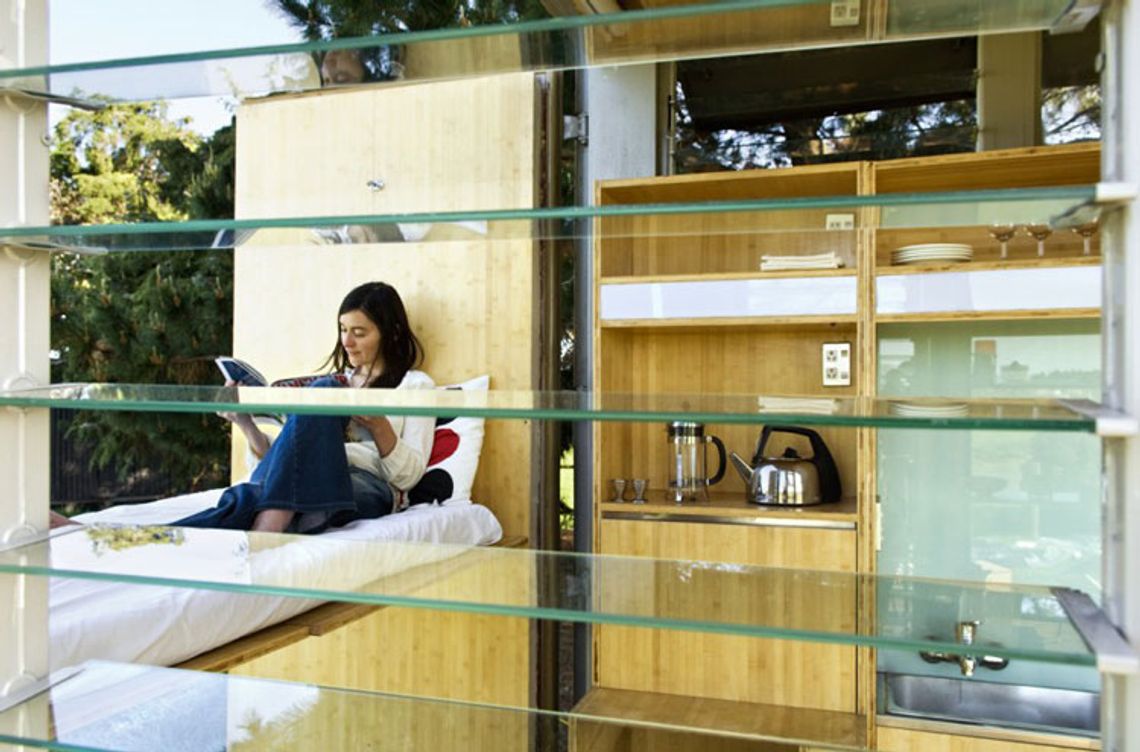 Port-a-Bach: A Portable Teeny Tiny Shipping Container Home