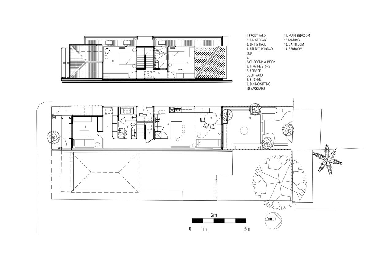 An intricate roofline, folded like origami, grabs light and views