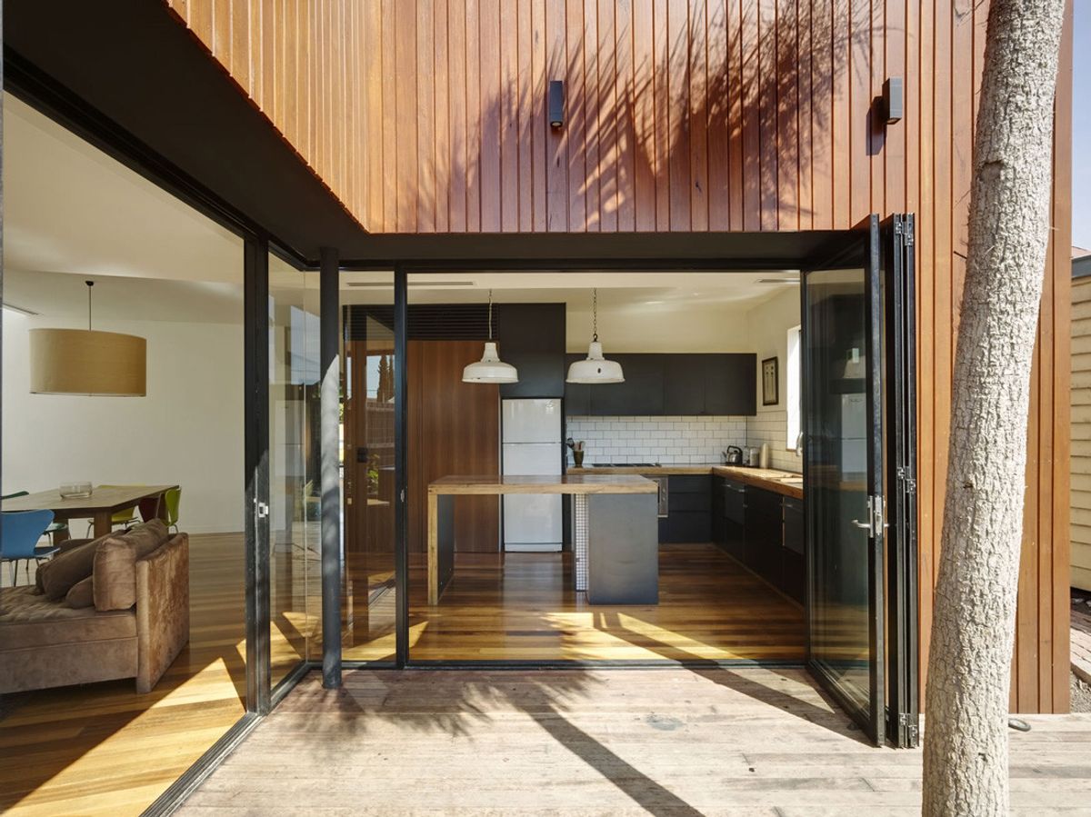 Barrow House is a Renovation of Rotated Timber Boxes