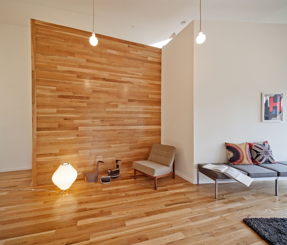 A Single-Space Living Area Helps this Compact Home to Feel Spacious