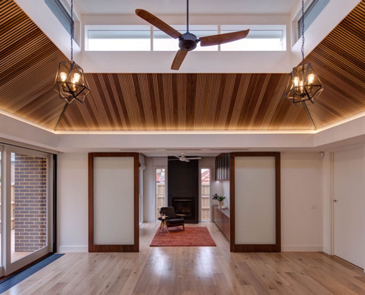 A Stunning Timber Lined Clerestory is the Centrepiece of This Reno
