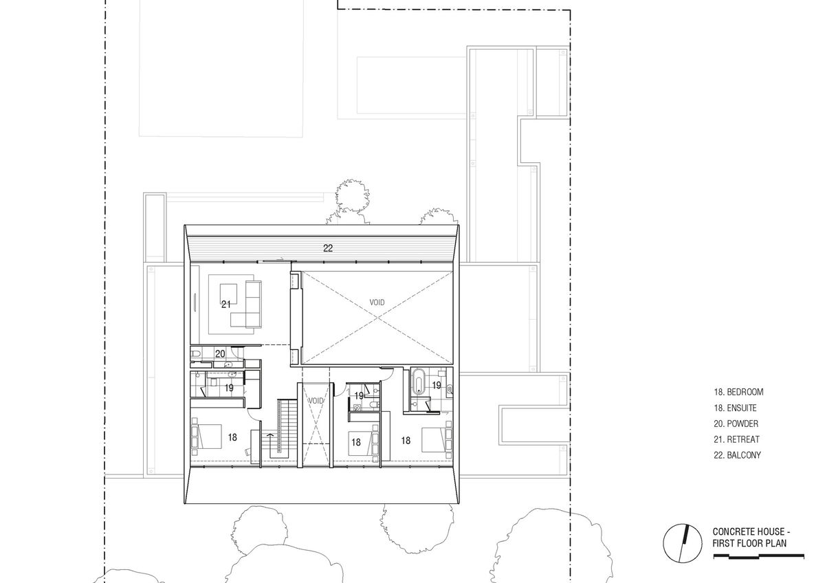 Concrete House's Tapered Form Frames the View