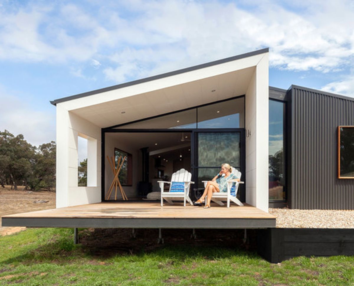 Striking Prefabricated Home Settles Into This Stunning Rural Site