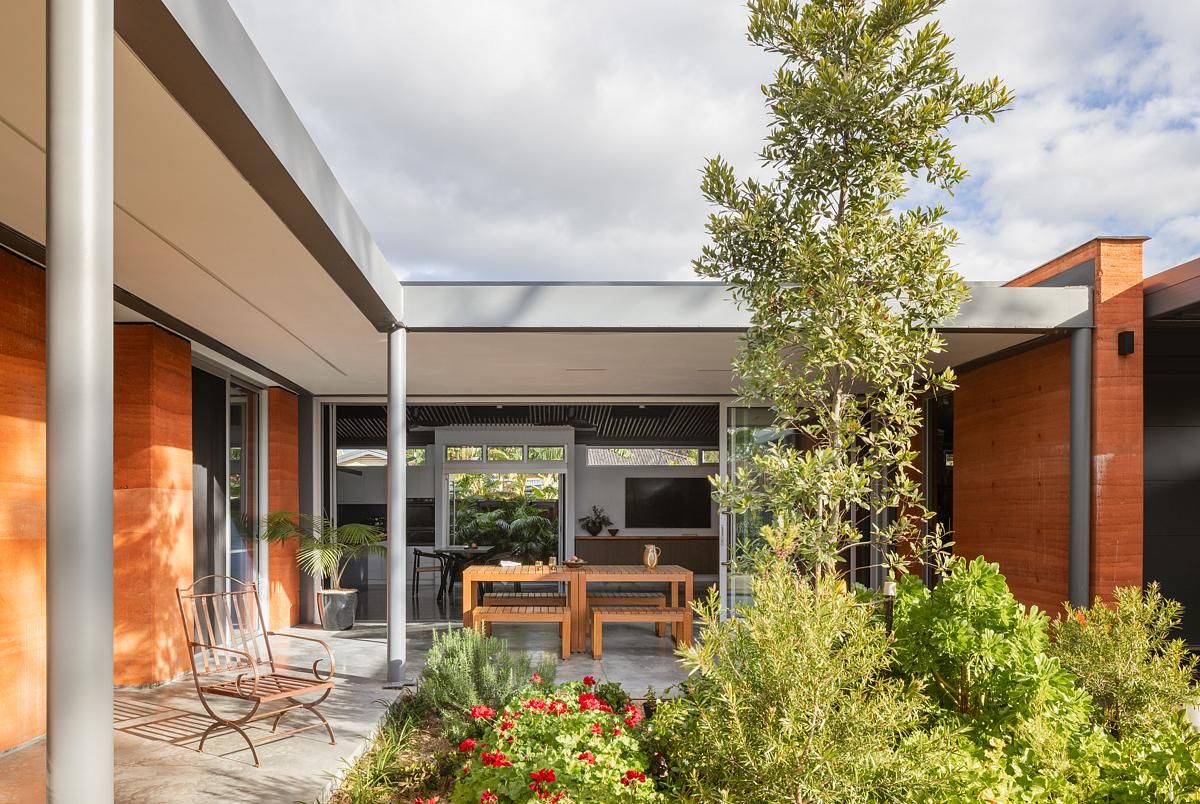 Rammed Earth Walls and Passive Design Makes Every Season a Breeze