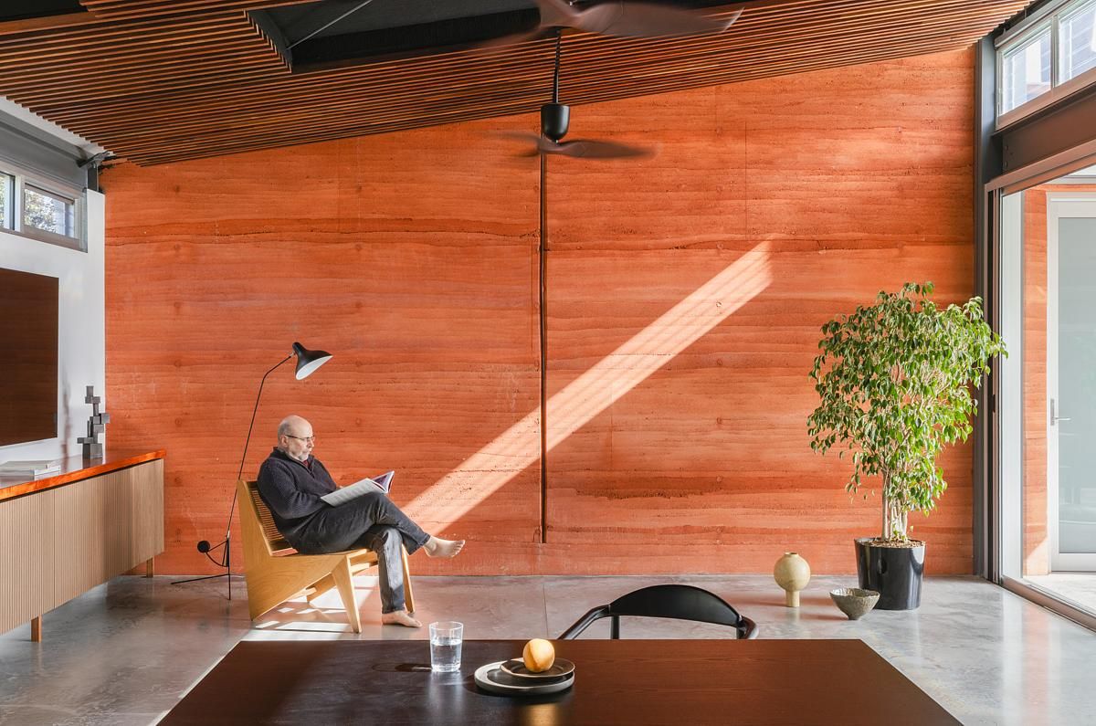 Rammed Earth Walls and Passive Design Makes Every Season a Breeze