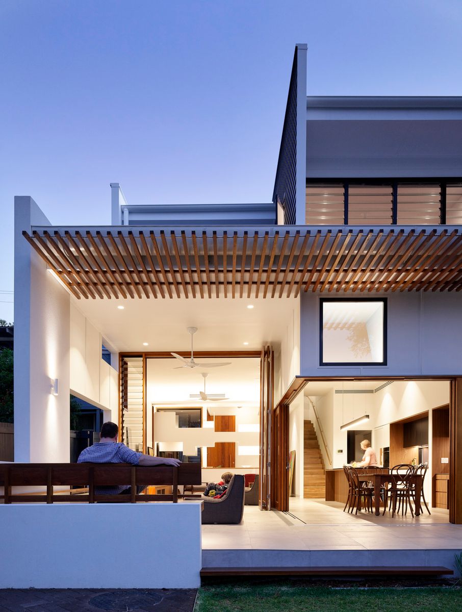 This modern Queenslander has a surprise behind its unassuming facade