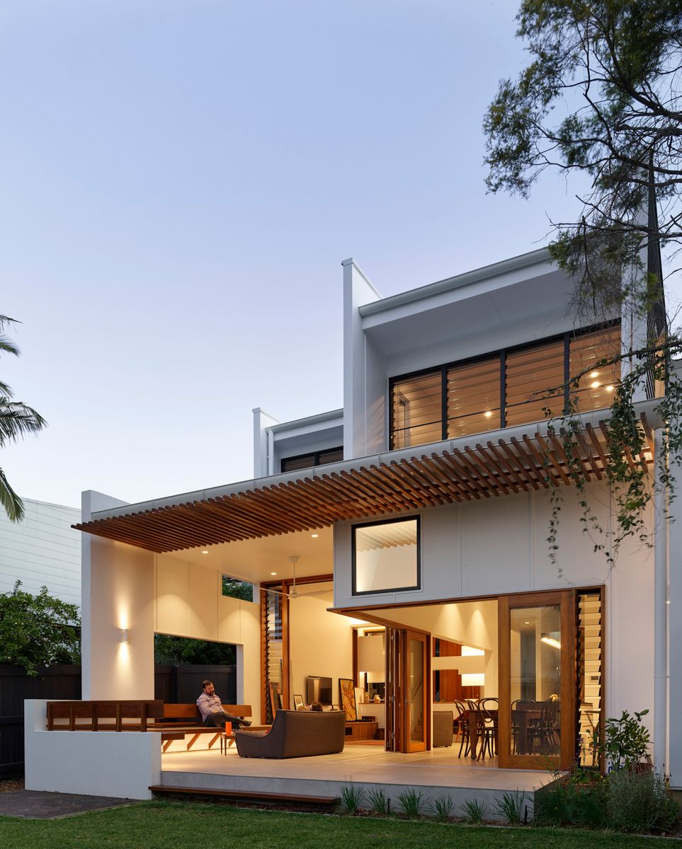 This modern Queenslander has a surprise behind its unassuming facade