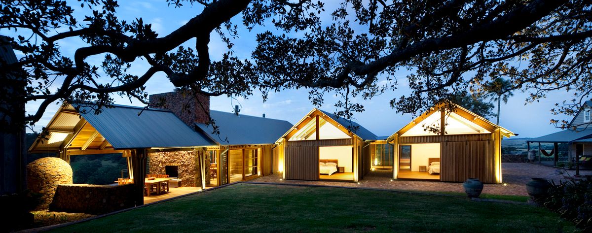 Trio of pavilions a striking addition to a cluster of farm buildings