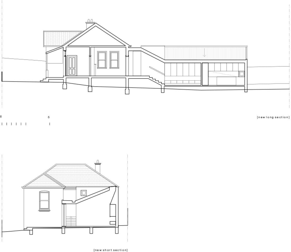New Addition Steps Down Half a Level to Reunite House and Garden