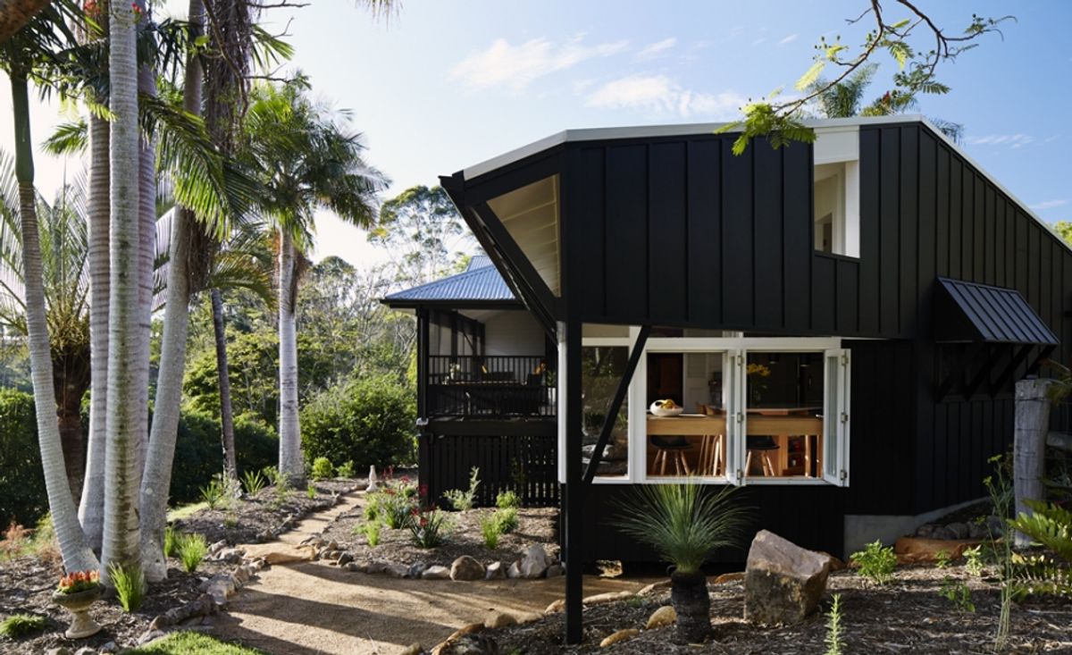 A New Triangular Kitchen Extension Creates New Informal Living Area