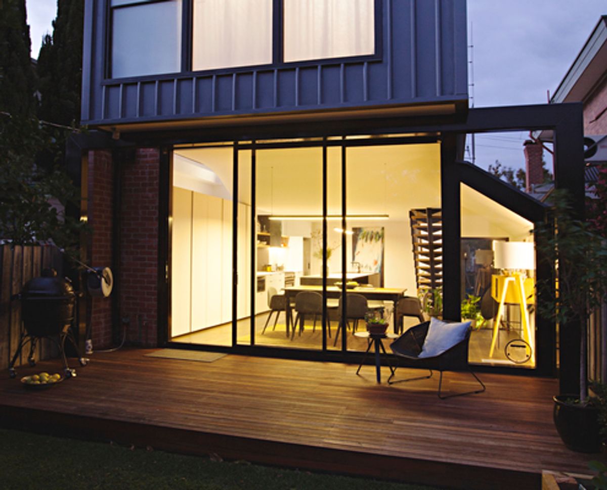 Curving and Perching Overhead, This Addition is Playful and Light