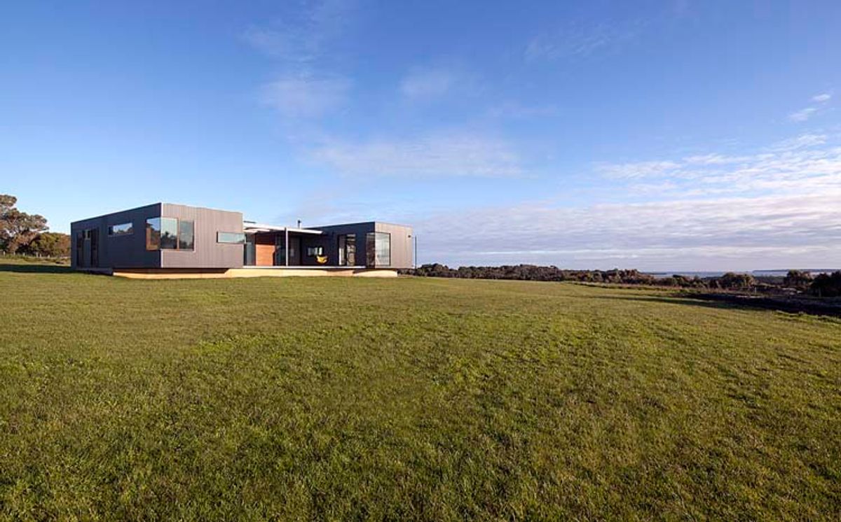 Custom Designed Prefab House Enjoys Expansive Views in Inverloch