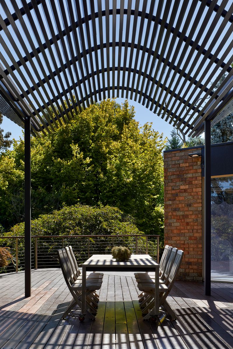 Inspired by the Original Home a New Pergola Improves Outdoor Living
