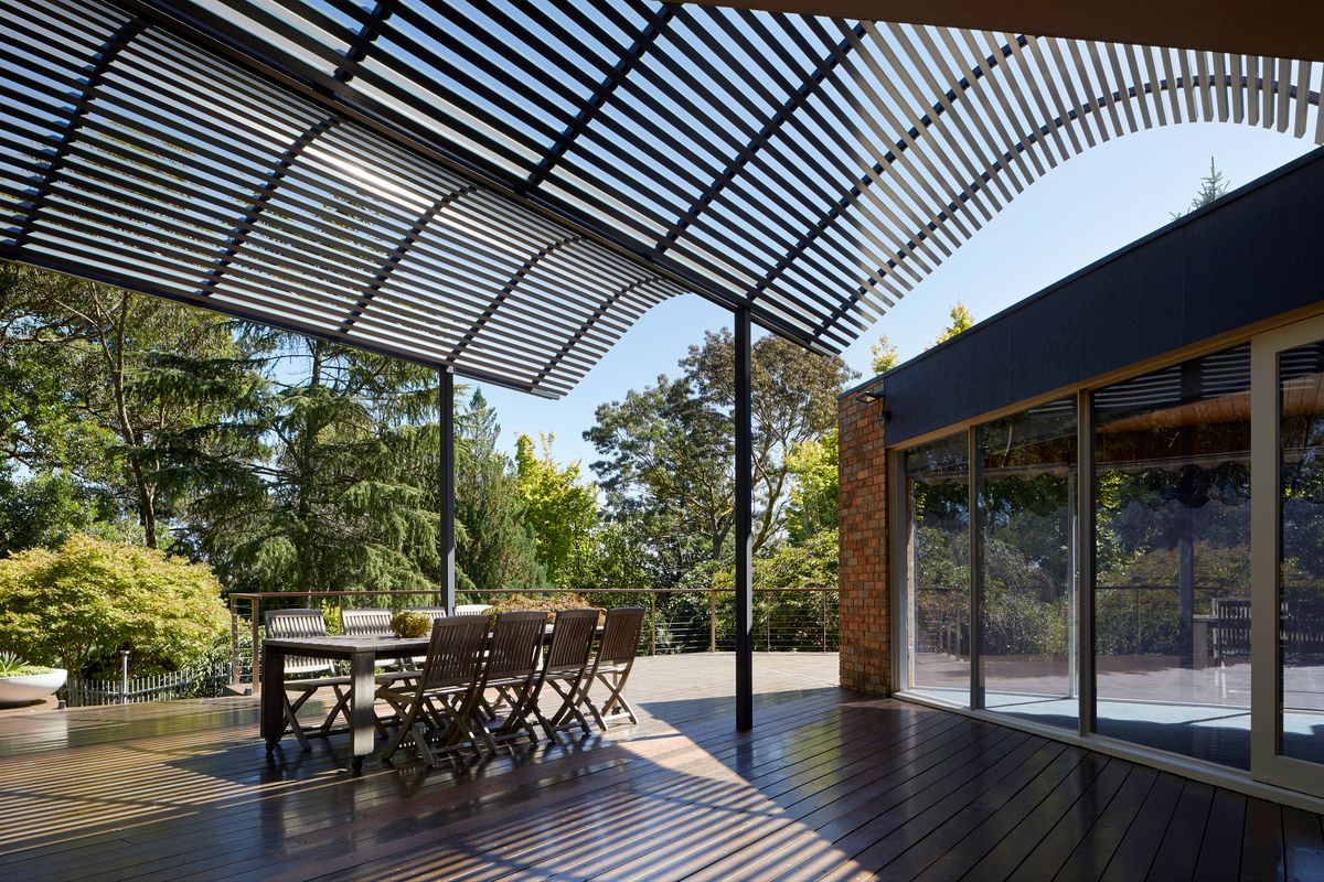 Inspired by the Original Home a New Pergola Improves Outdoor Living
