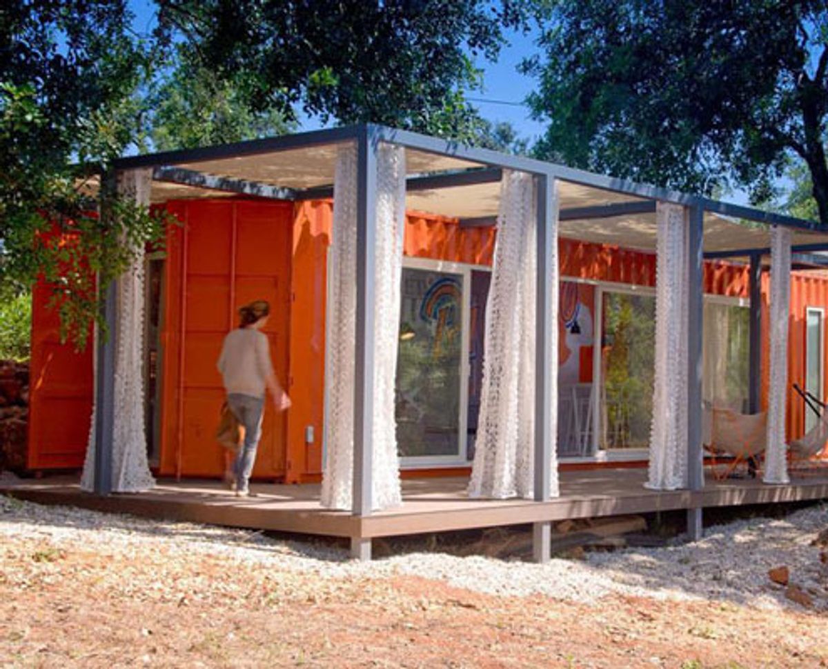 Rusty Shipping Container Transformed into a Glamorous Guest House