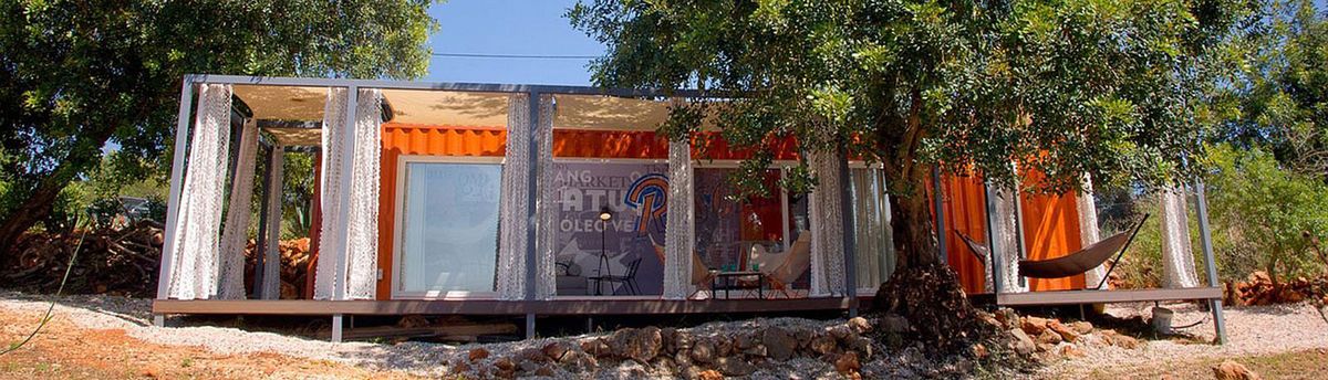 Rusty Shipping Container Transformed into a Glamorous Guest House