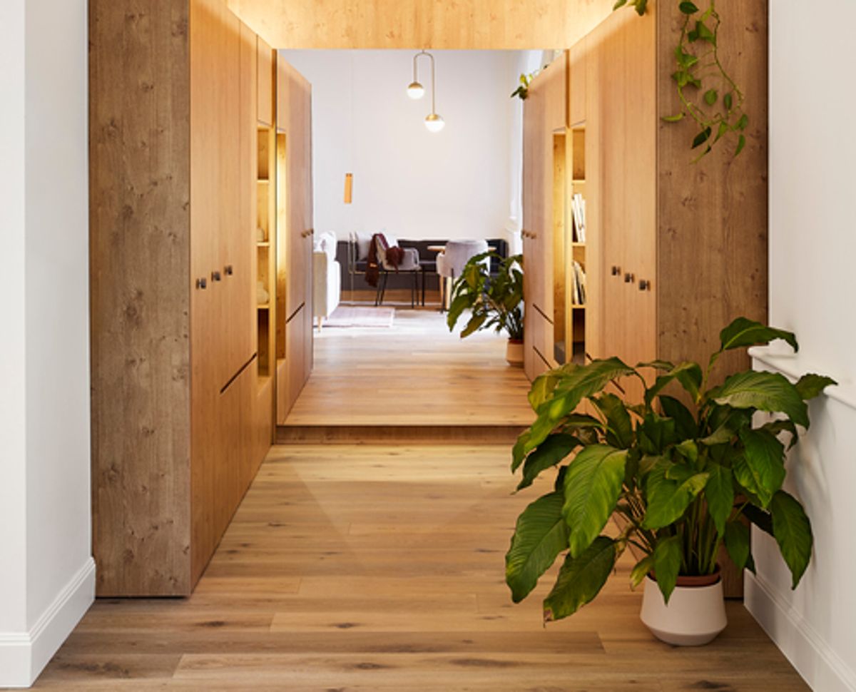 Compact Apartment Feels Luxurious with Hollywood-esque Dressing Room