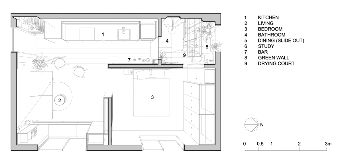 This Compact Apartment is Like a Transformer to Maximise Space