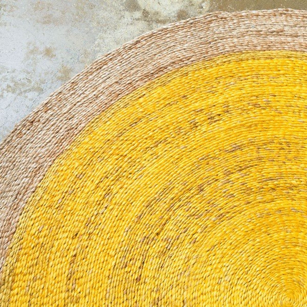 Braid Weave Pinwheel Rug Canary by Armadillo & Co