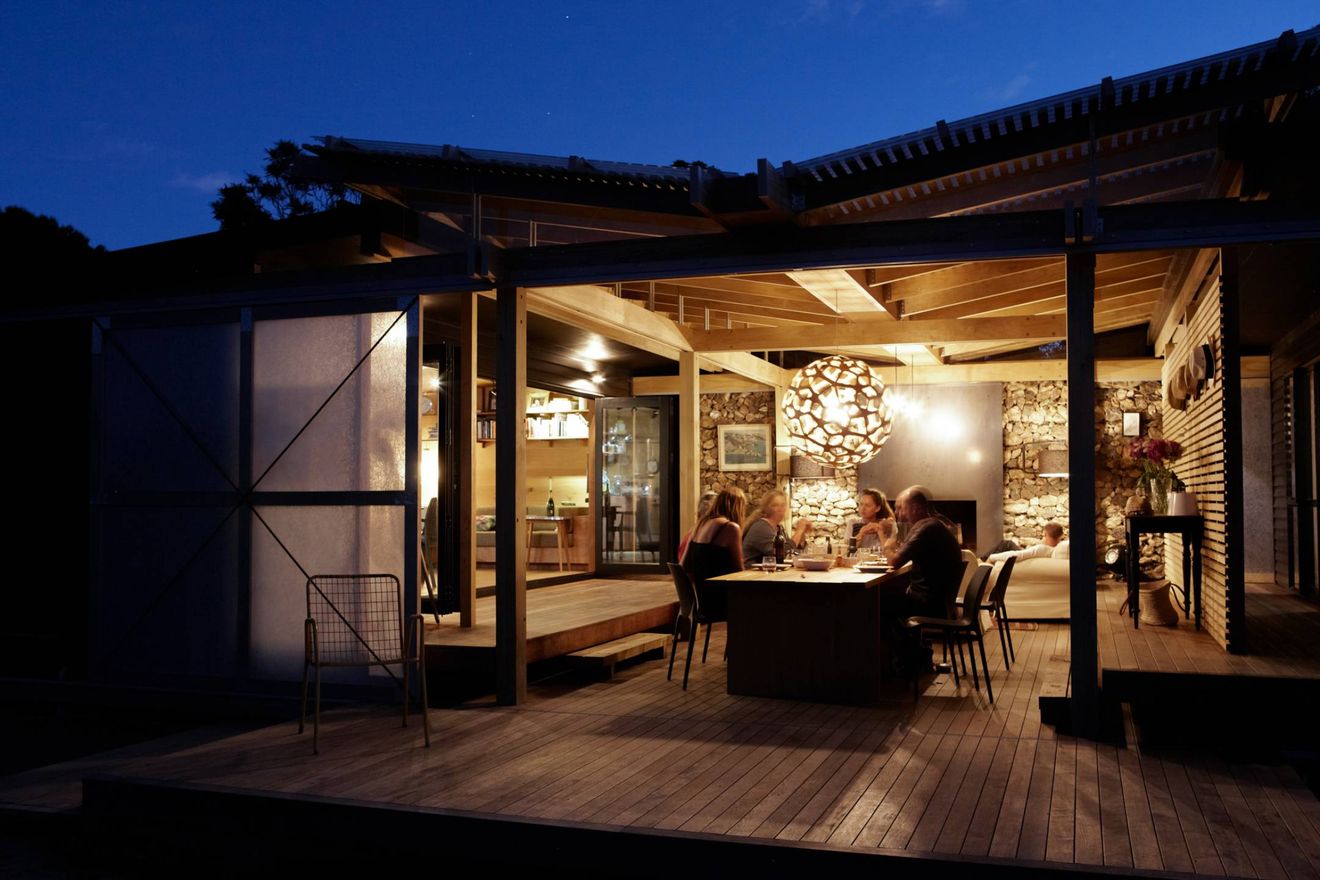 Two Uninspiring Cabins Bought for a Steal Become a Stylish Retreat