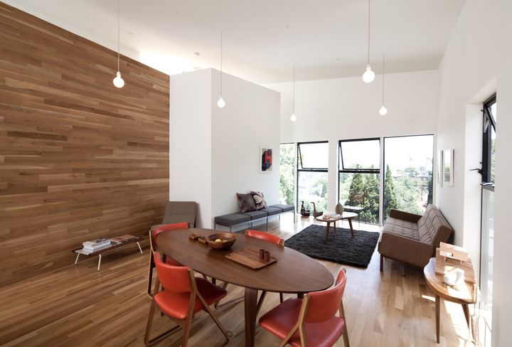 A Single-Space Living Area Helps this Compact Home to Feel Spacious