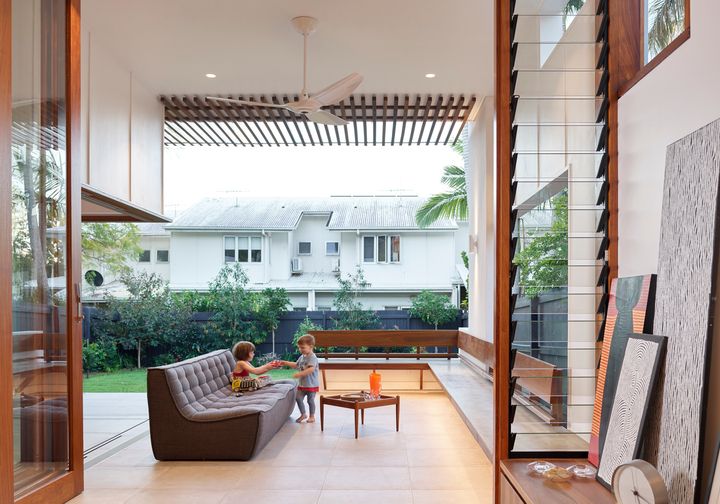 This modern Queenslander has a surprise behind its unassuming facade
