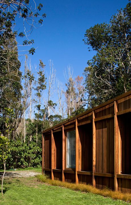 Great Barrier House's Skeletal Timber Frame Allows it to Open Up