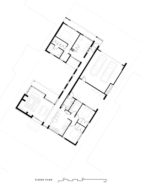 Courtyard design creates a sunny, yet protected, coastal home