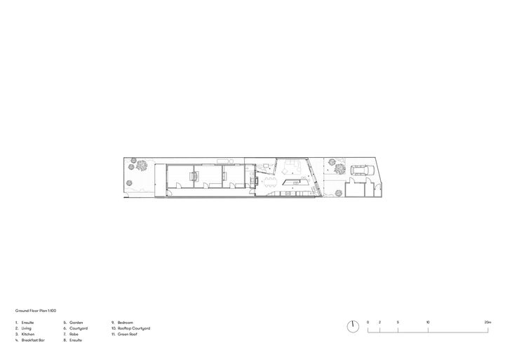 This terrace house renovation creates a lush outlook from every room