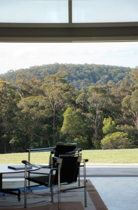 At his home in the country, every room opens up to the nature...